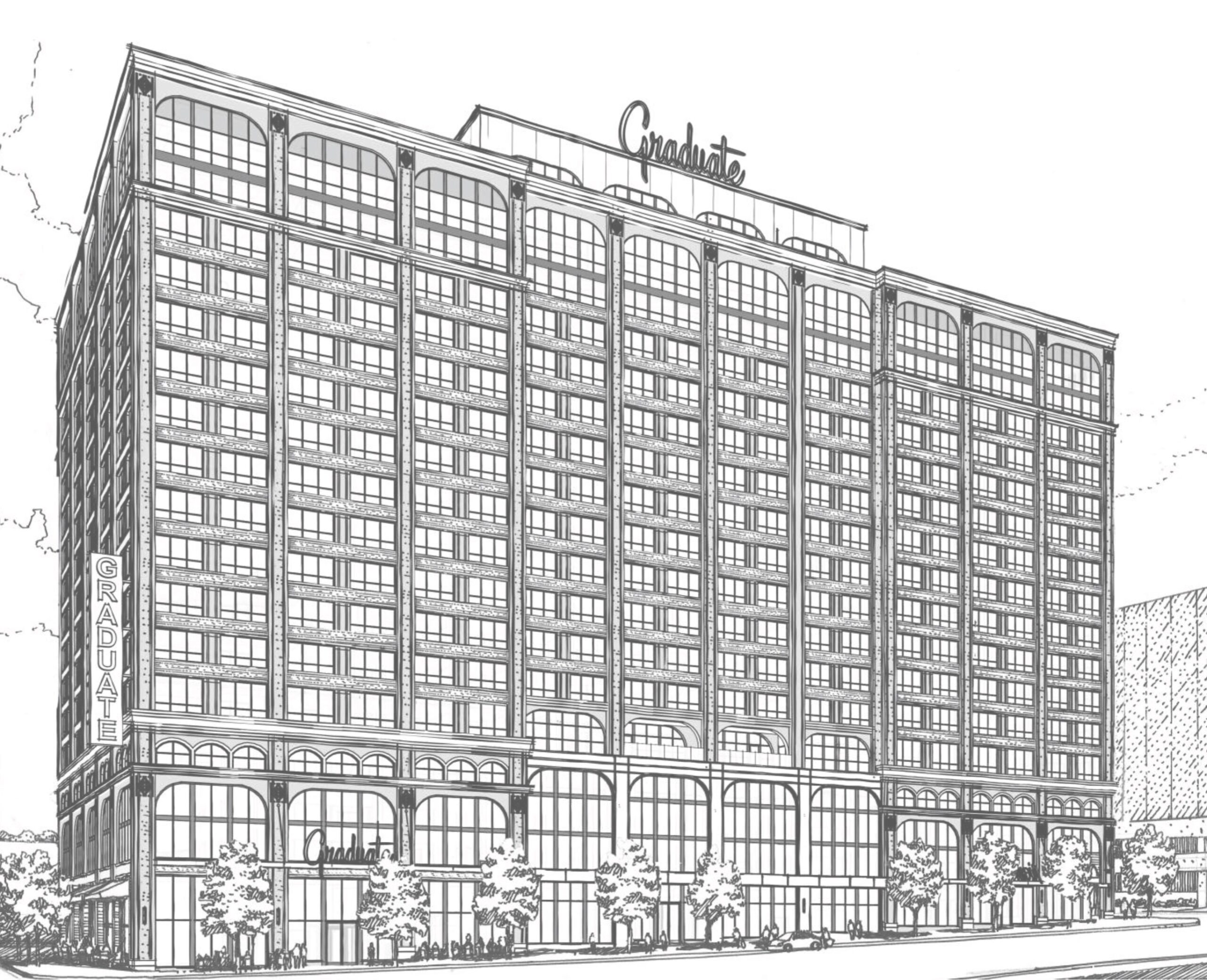 Meet the Graduate Austin Hotel, Bringing 200 Feet of Bricks Downtown ...