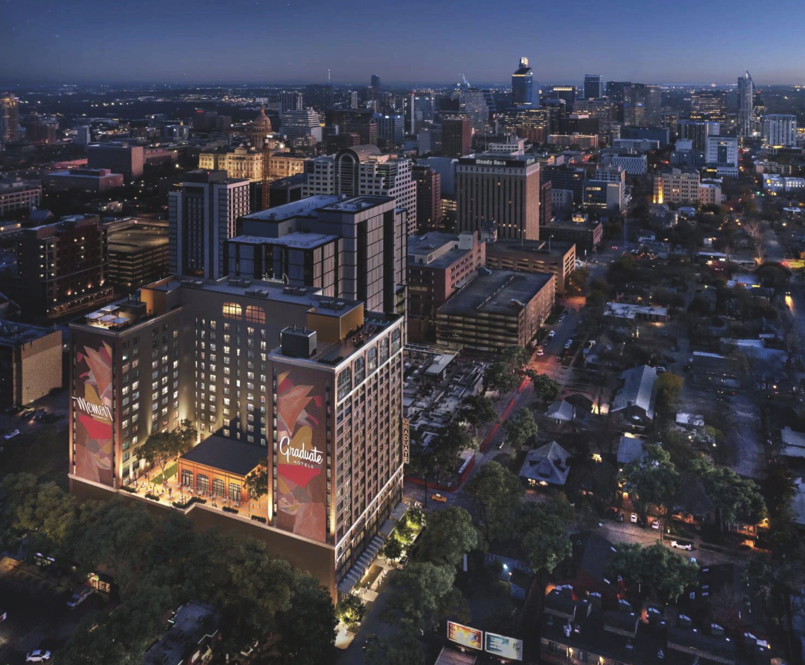 Meet the Graduate Austin Hotel, Bringing 200 Feet of Bricks Downtown ...