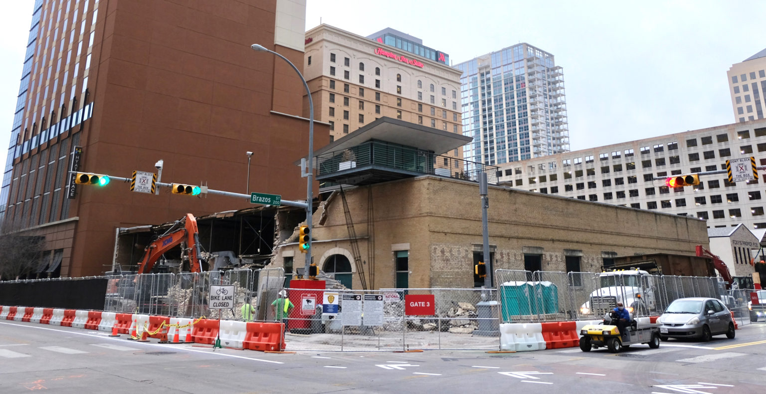 Demolition Underway at Hanover Brazos Street Tower Site in Downtown ...