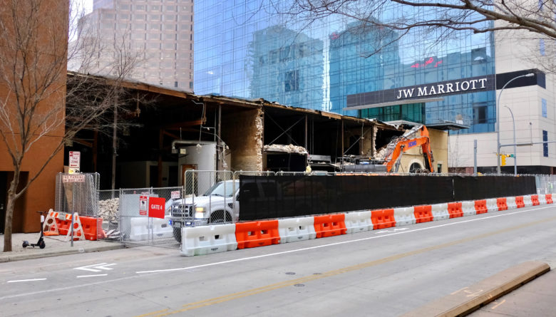 Demolition Underway at Hanover Brazos Street Tower Site in Downtown ...