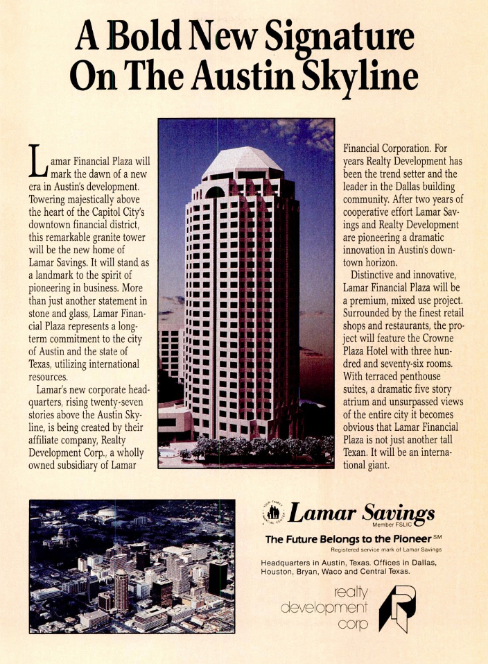 Looking Back at the Ads of Downtown Austin’s 1980s Tower Boom – TOWERS