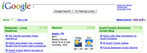 Add AustinTowers.net to your Google Start Page! – TOWERS