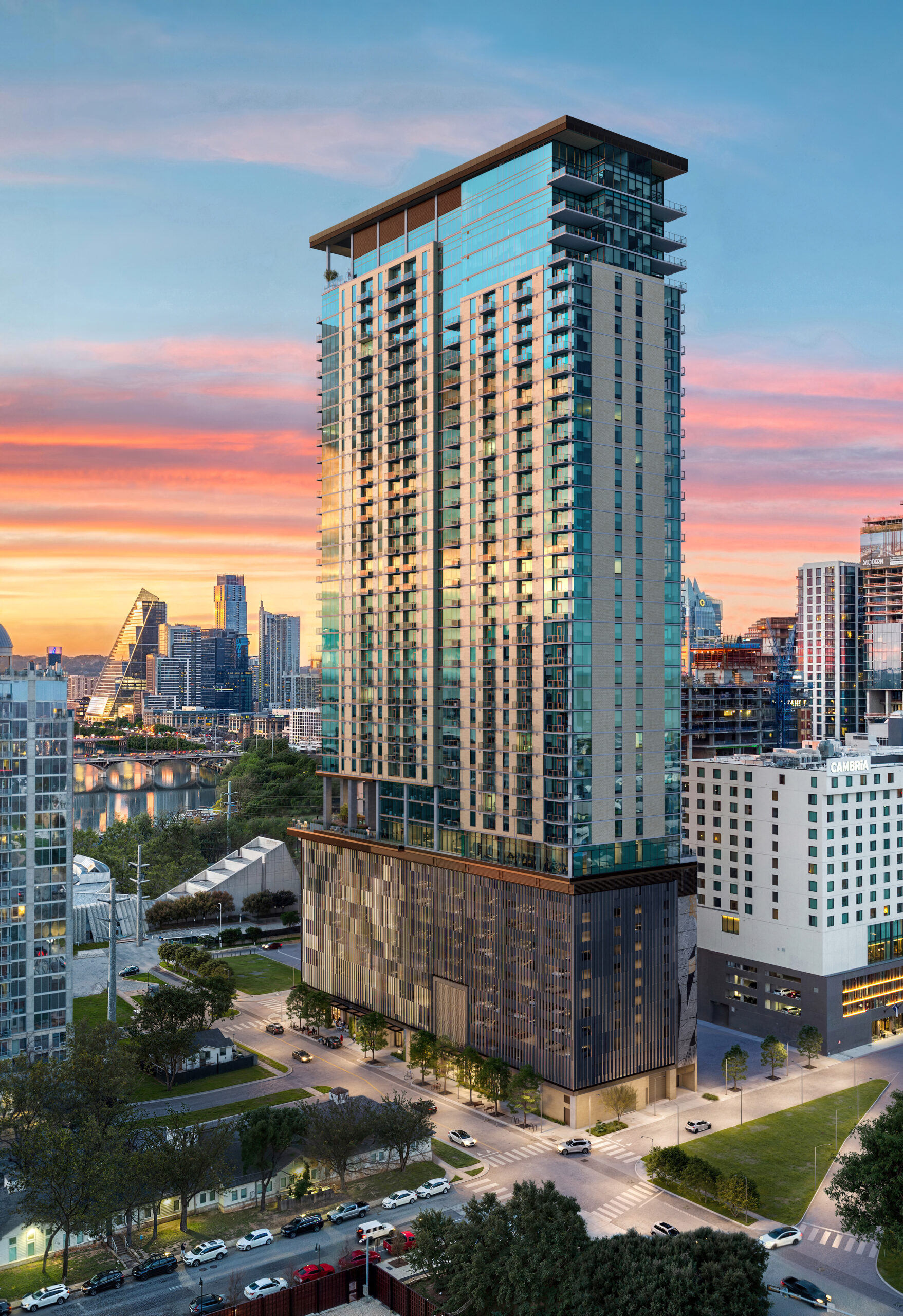 700 River Apartment Tower Celebrates Topping Out in the Rainey Street ...